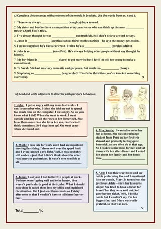 test-personality-adjectives-behaviour-information-gap-activities ...