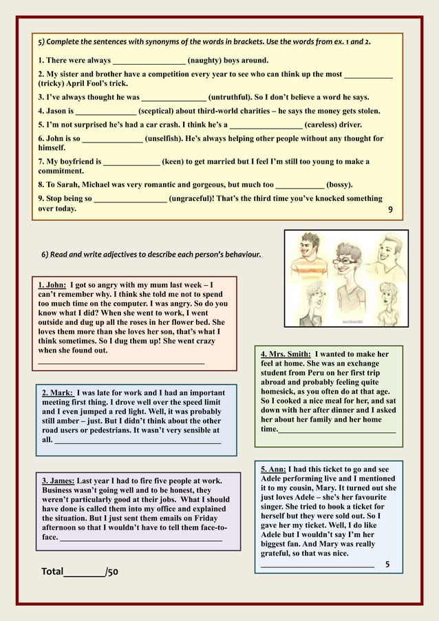 test-personality-adjectives-behaviour-information-gap-activities ...