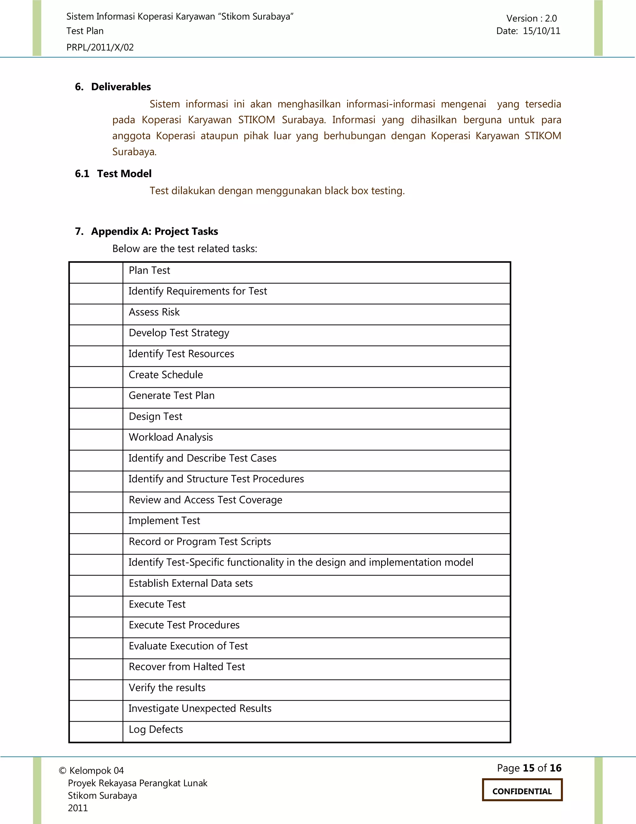Test plan Document Example | PDF