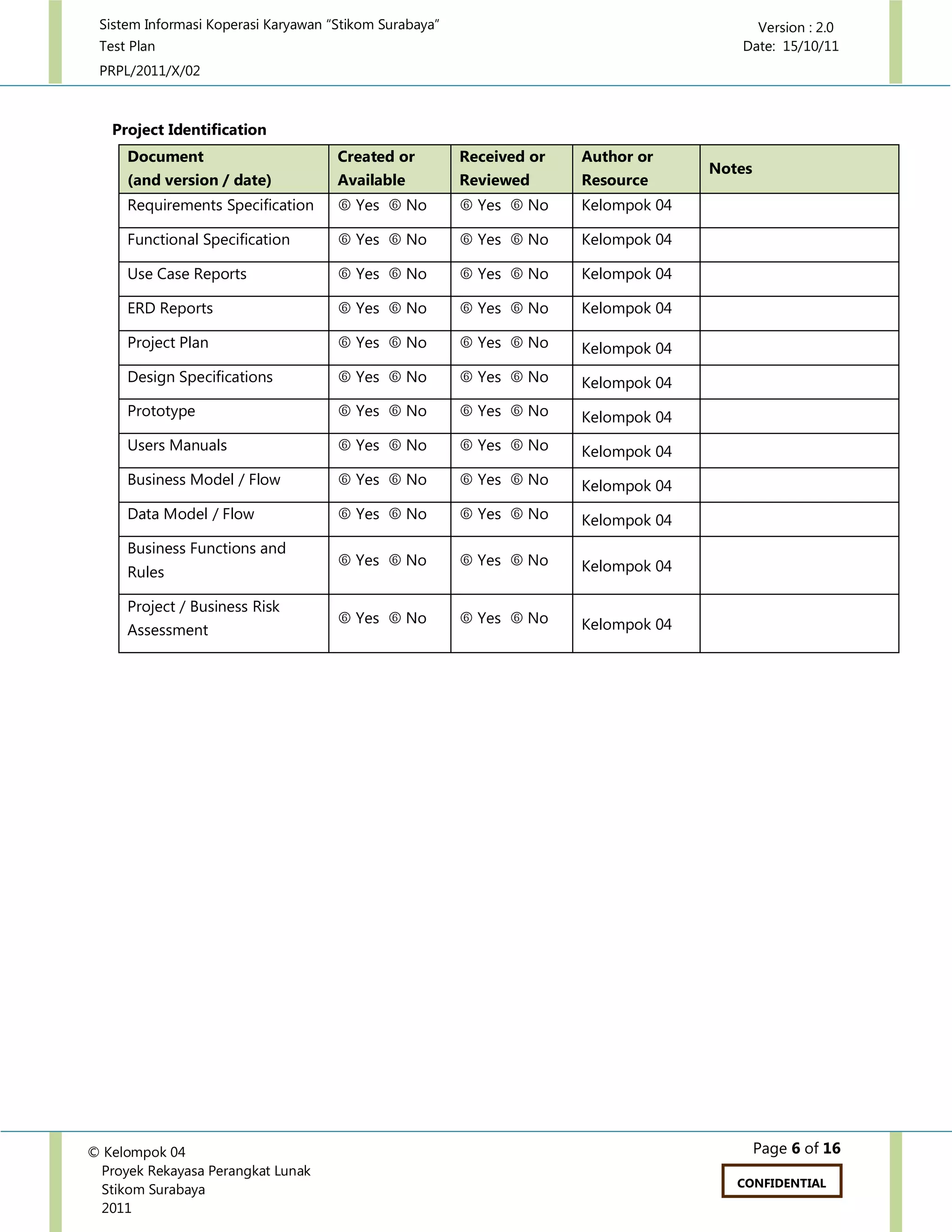 Test plan Document Example | PDF