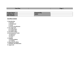 test-plan that can be used for project management purposes | PPT