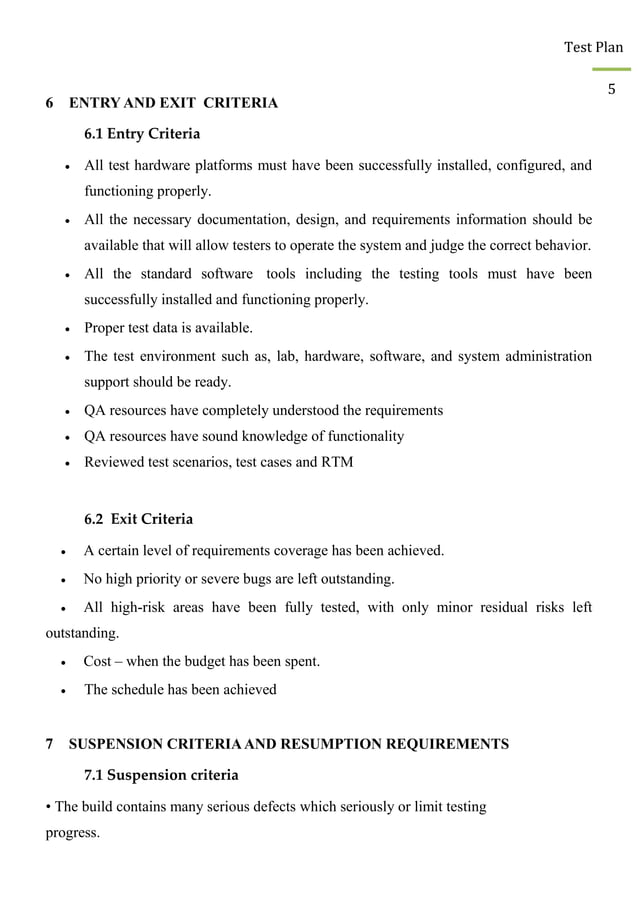 Test Plan Template 05 Pdf