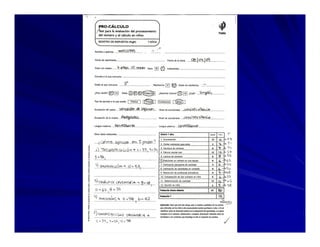 Test pro-calculo | PDF