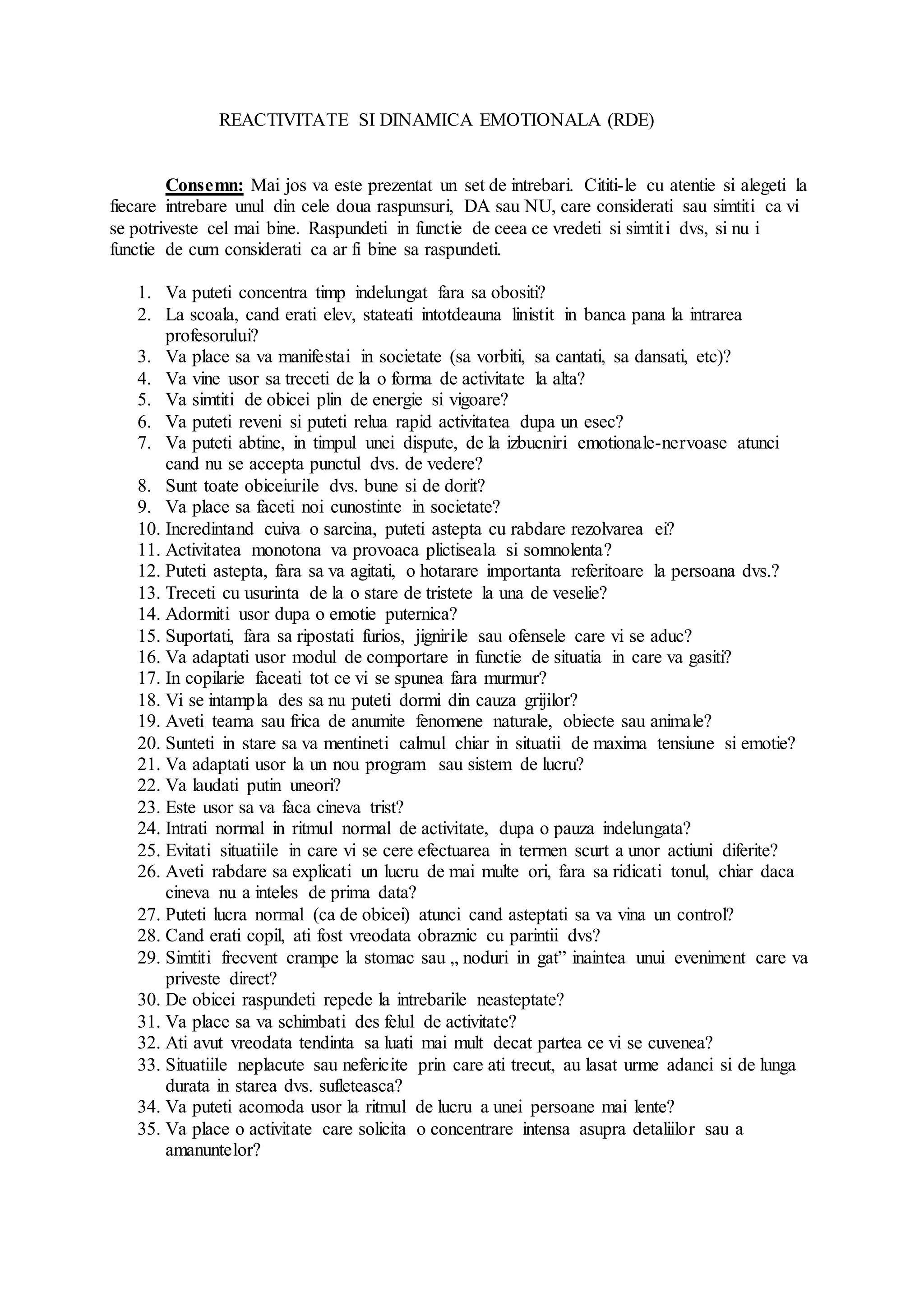 Test reactivitate-dinamico-emotionala | DOCX