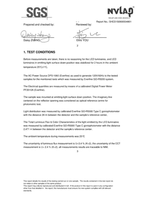 TEST REPORT LM79 40W | PDF