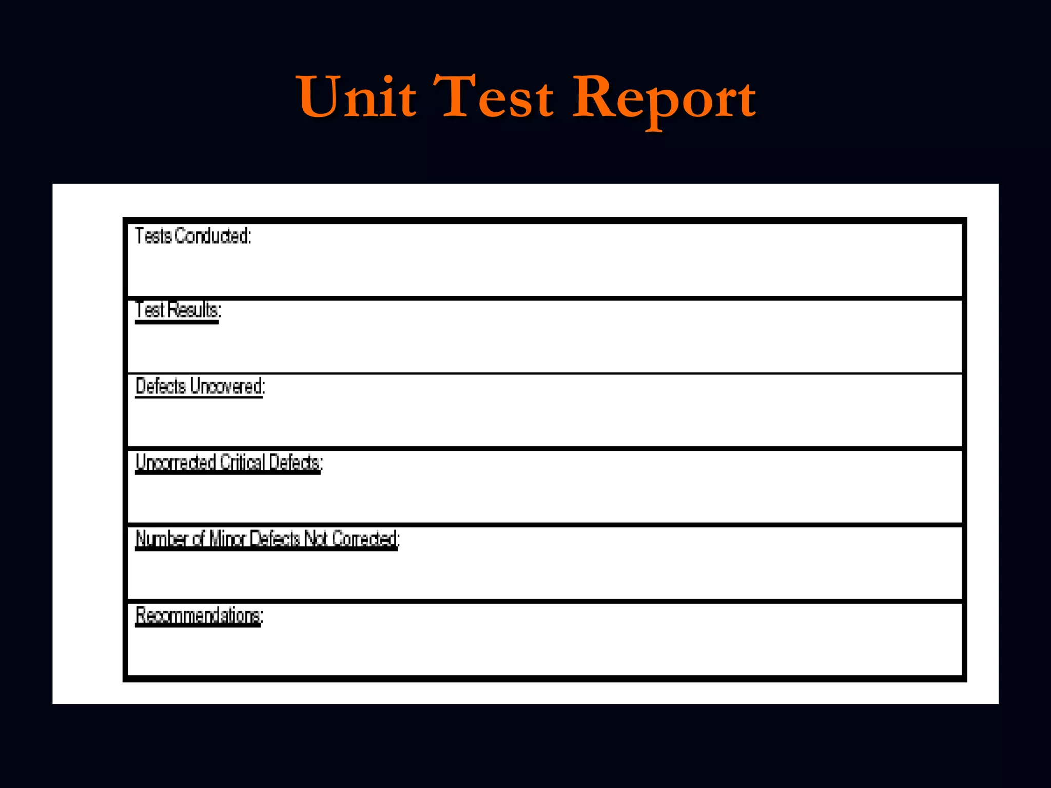 Test Reports | PPT