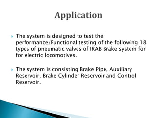 Test Rig For IRAB Brake System | PPTX