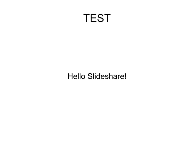 Test slideshare | PPTX
