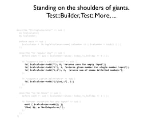 Perl Test::Spec in 5 minutes | PPT