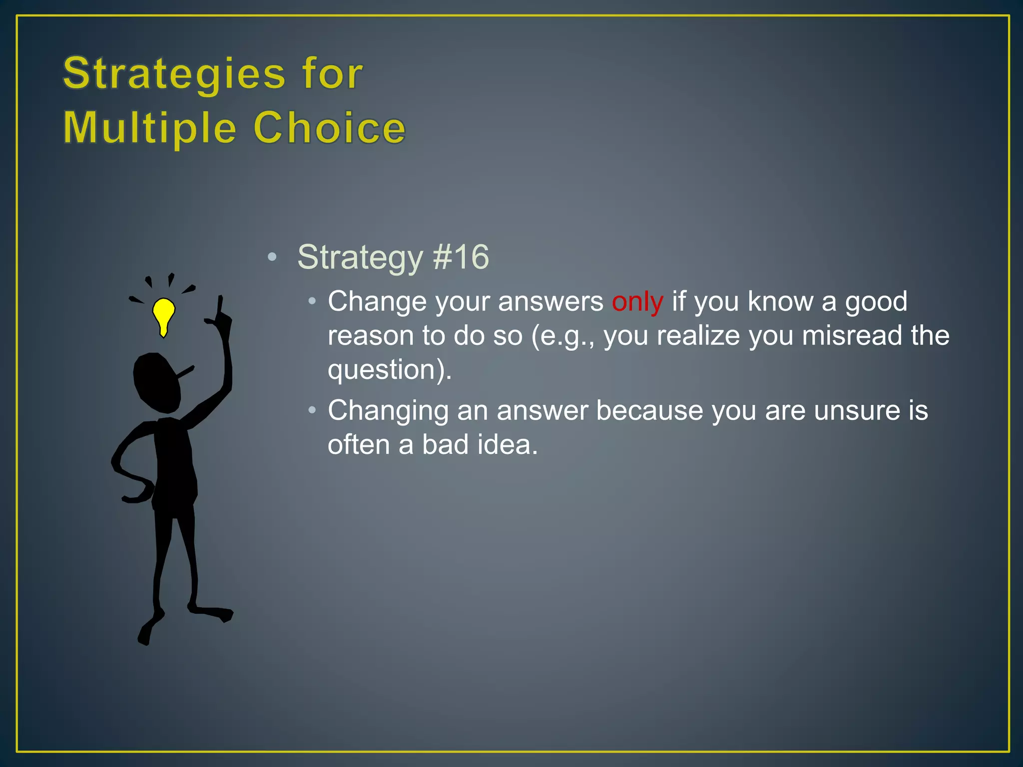 Test taking strategies | PPTX