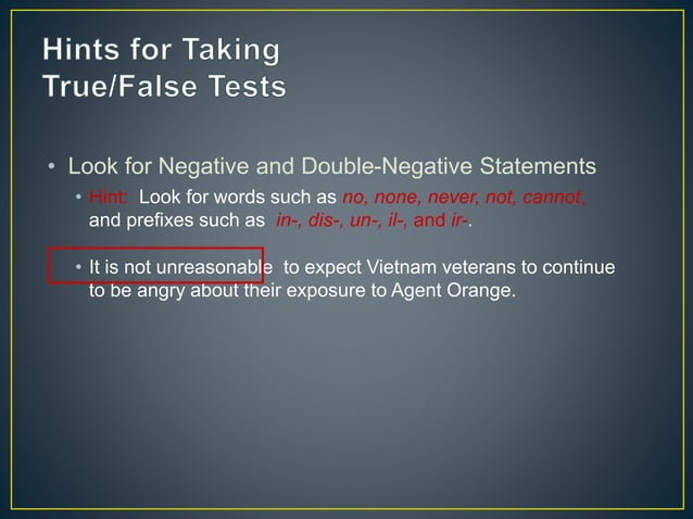 Test taking strategies | PPTX