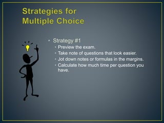 Test taking strategies | PPTX
