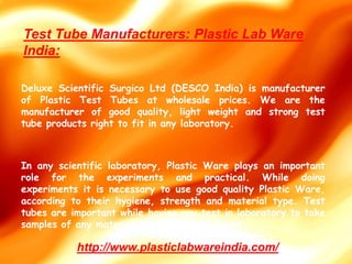 Test Tube Manufacturers | PPT