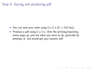 My first Beamer slide using Emacs org mode | PPT