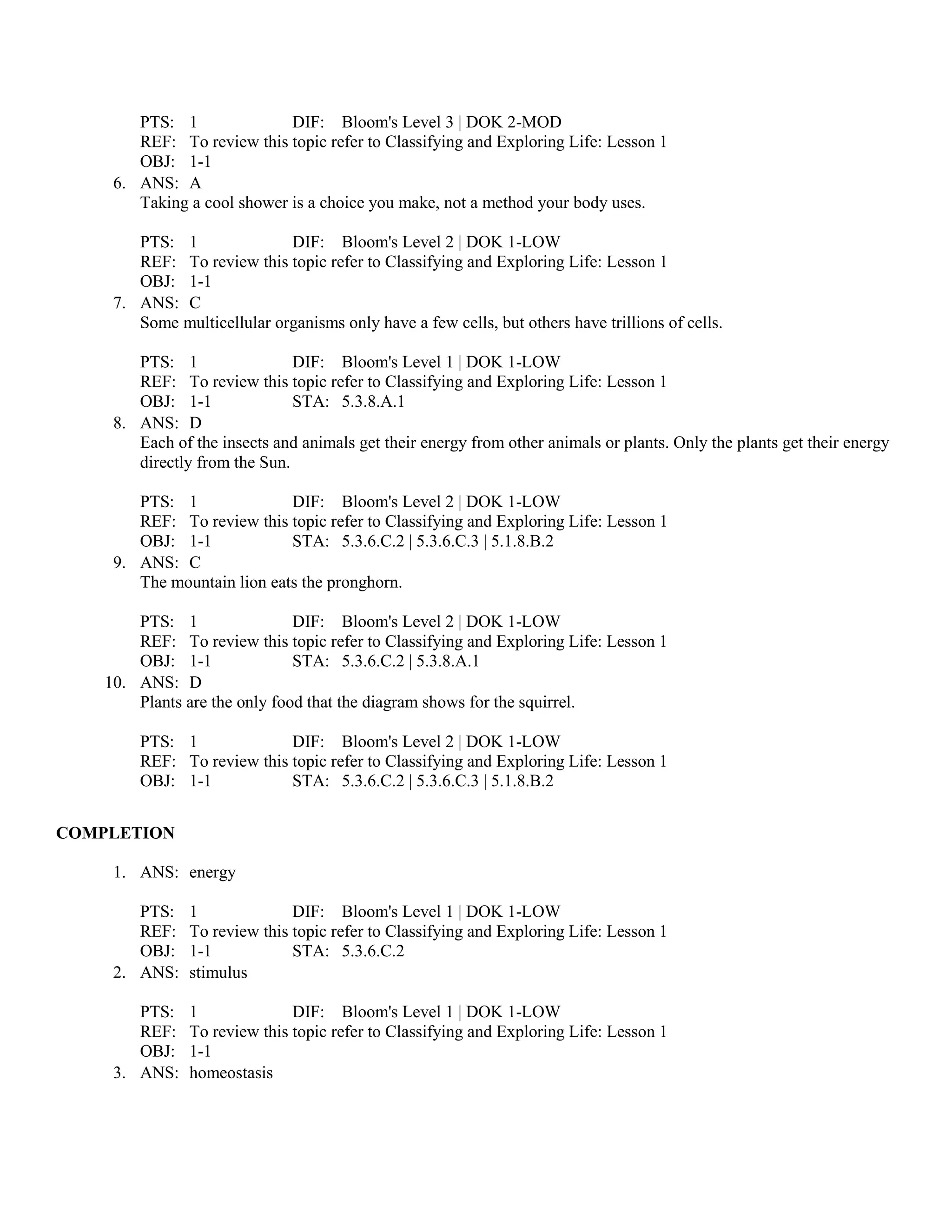 test 1-1 Characteristics of Life Practice.doc