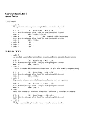 test 1-1 Characteristics of Life Practice.doc