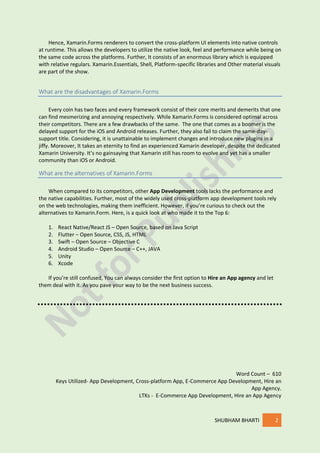 App Development and Xamarin.forms | PDF | Web Development | Internet