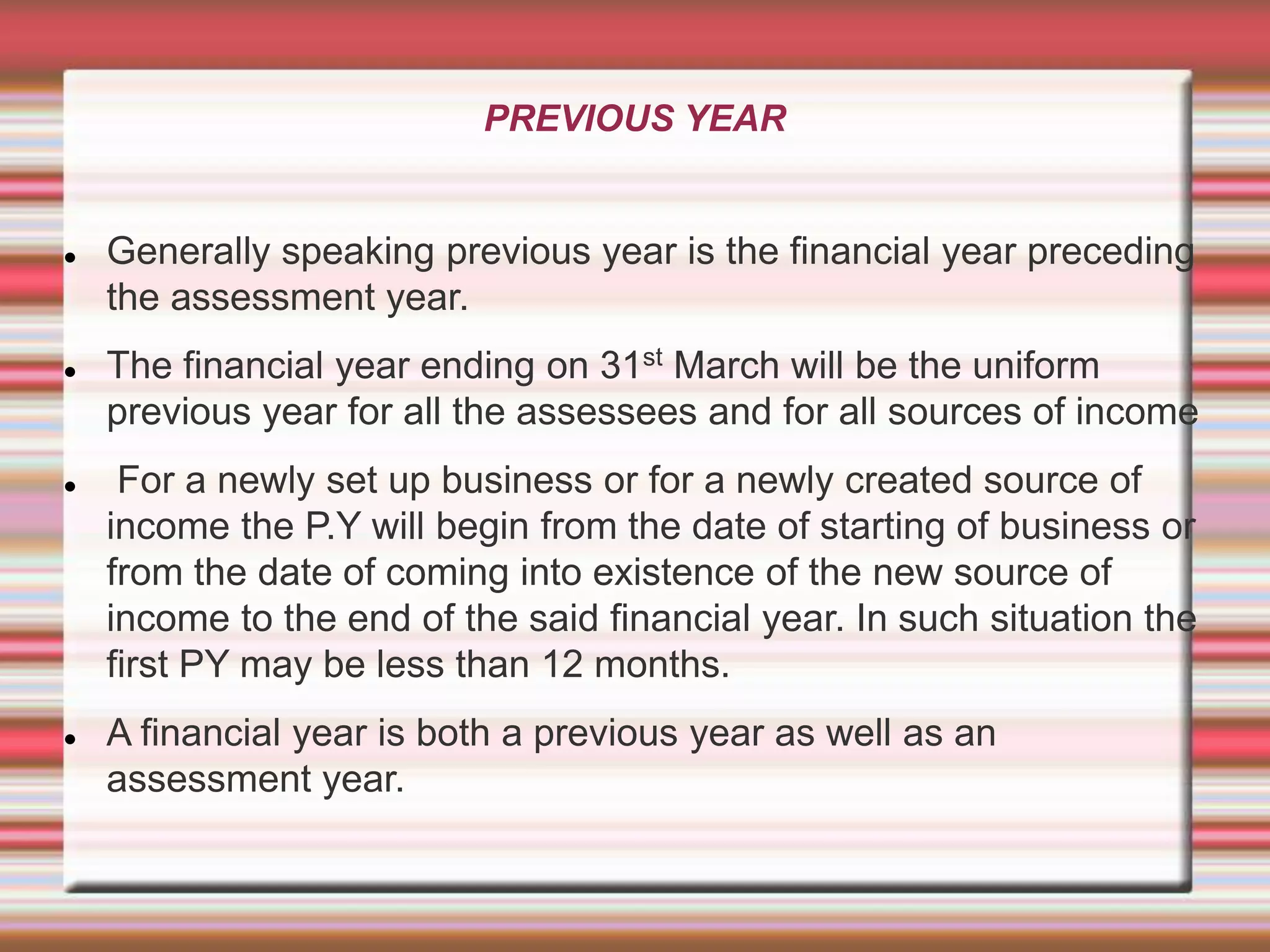 INCOME TAX BASIC CONCEPT | PPT