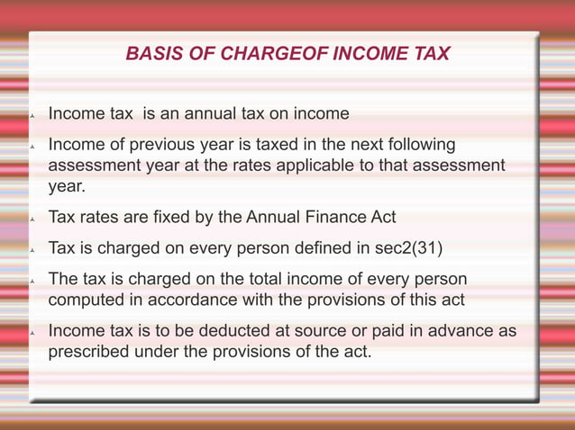INCOME TAX BASIC CONCEPT | PPT