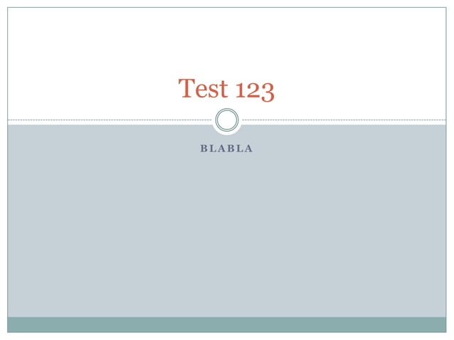 Test 123 | PPT