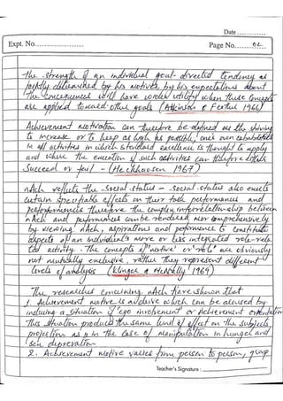 TEST ACMT Achievement Motivation Test Bhargava MA Psy Sem3 2022-24 | PDF