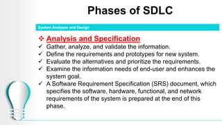 System Analysis and Design Project documentation | PPTX