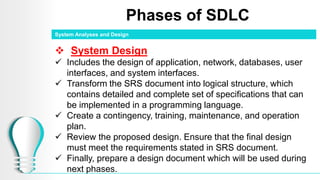 System Analysis and Design Project documentation | PPTX