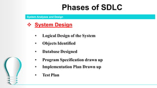 System Analysis and Design Project documentation | PPTX