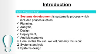 System Analysis and Design Project documentation | PPTX