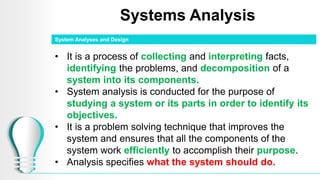 System Analysis and Design Project documentation | PPTX