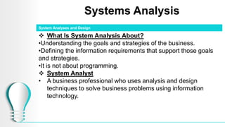 System Analysis and Design Project documentation | PPTX