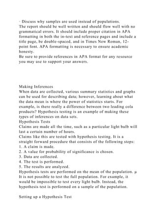 TEST #1Perform the following two-tailed hypothesis test, using a.docx