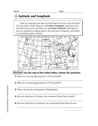 Map Skills - Study Guide | PDF