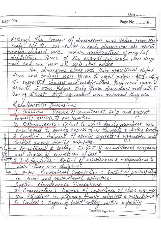 TEST FES BC Family Environment Scale Bhatia & Chadha MA Psy Sem3 2022 ...