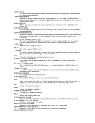 Art Appreciation Test 2 study guide | DOCX