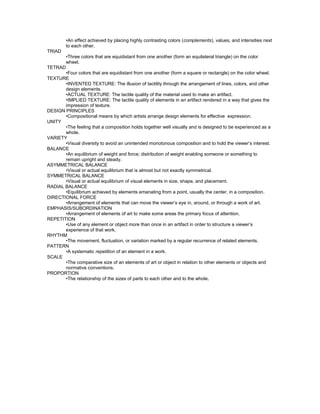 Art Appreciation Test 2 study guide | DOCX