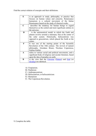 medieval philosophy. renaissance philosophy. | DOC