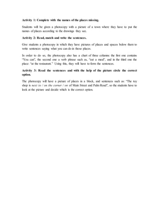 Test activities: | DOCX