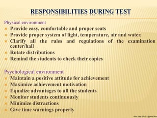 Test administration (Educational Assessment) | PPTX