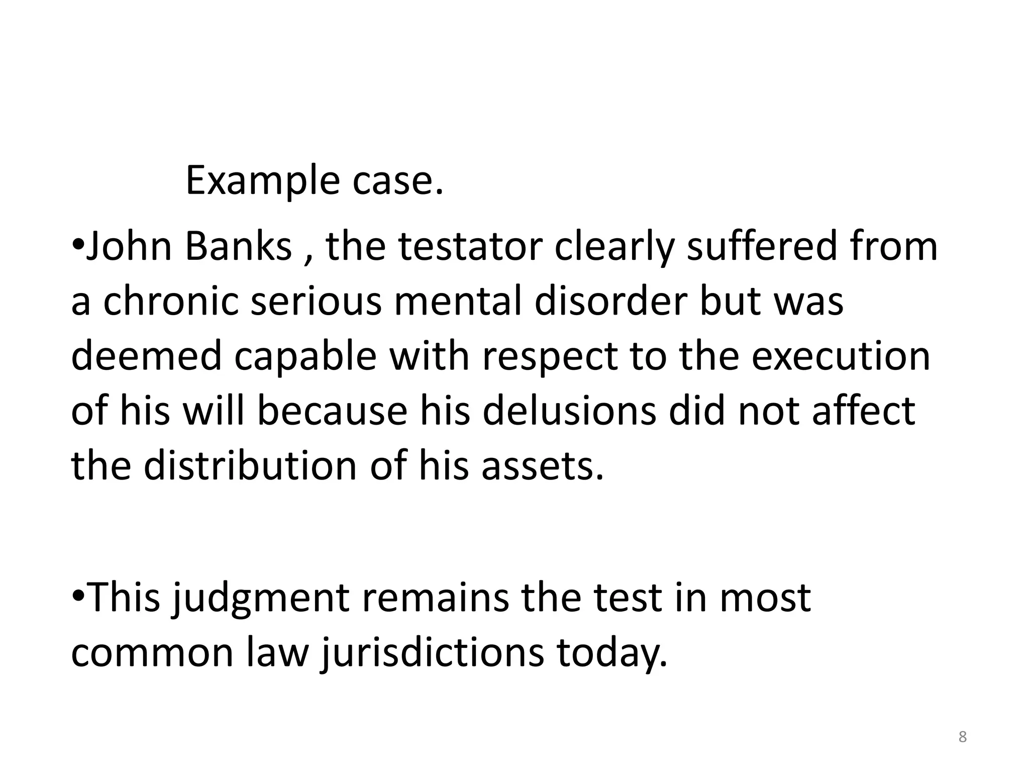 Testamentary capacity ppt | PPTX
