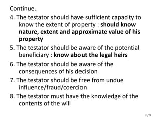 Testamentary capacity ppt | PPTX