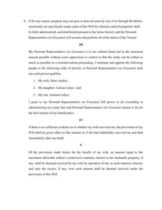 Testament example | DOC