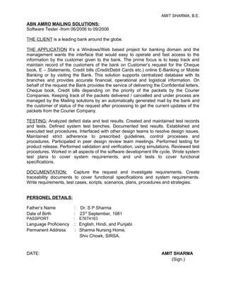 Test Analyst 3 + Yrs Manual Automation Theme | PDF