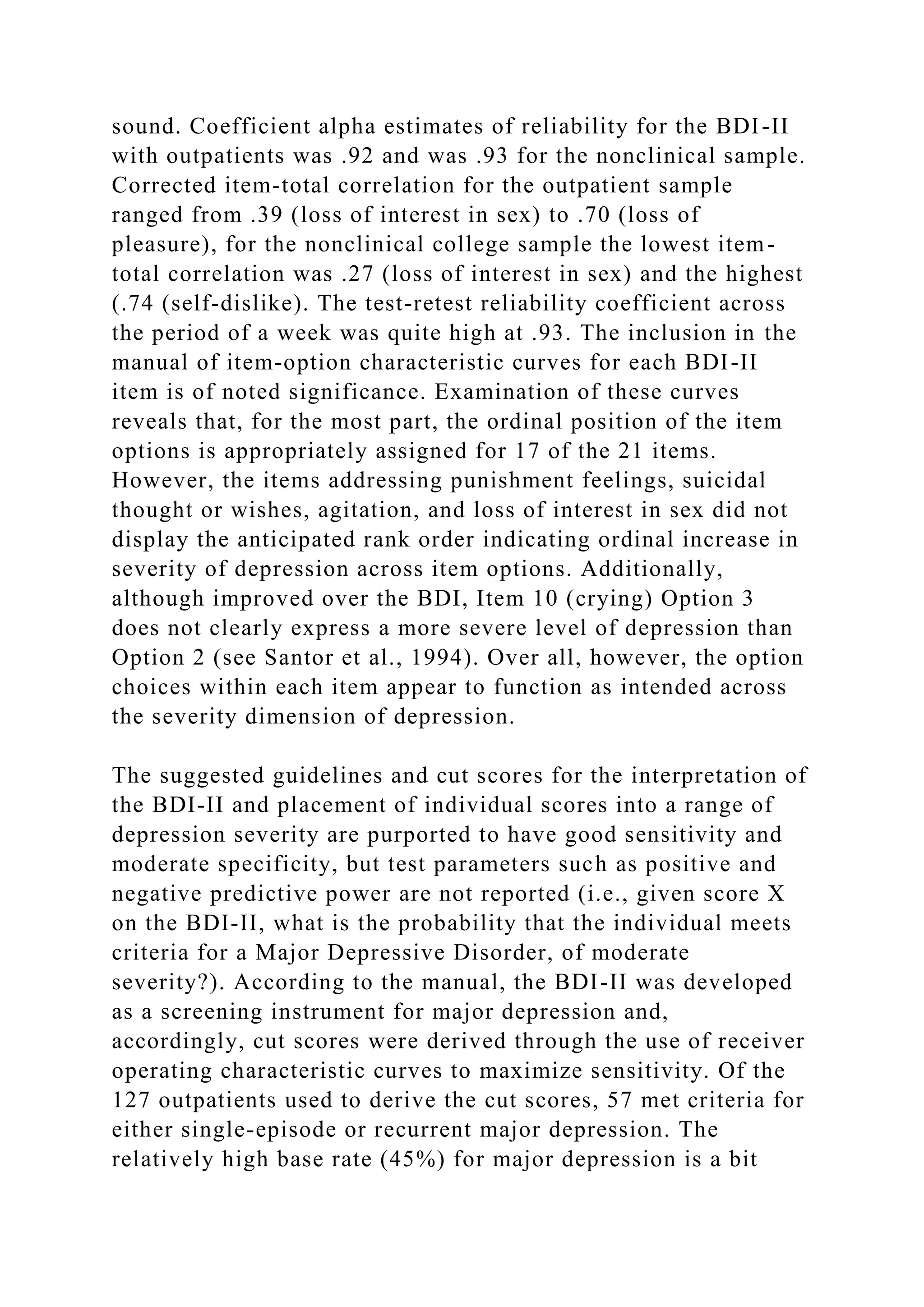 Test and MeasurementsBecks Depression Inventory II Test Review.docx