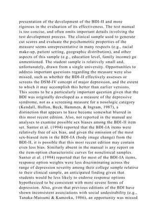 Test and MeasurementsBecks Depression Inventory II Test Review.docx