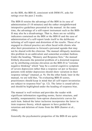 Test and MeasurementsBecks Depression Inventory II Test Review.docx