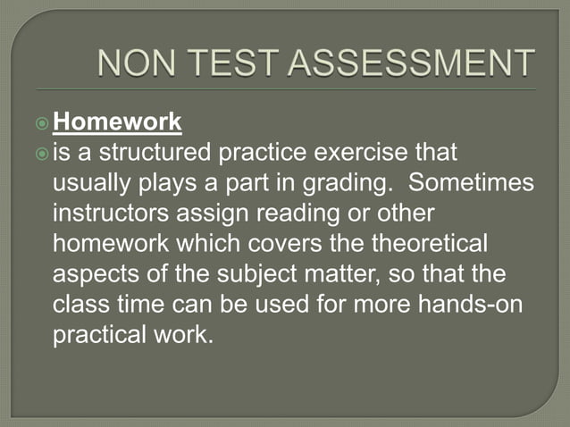 Test and Non Test Assessment | PPTX