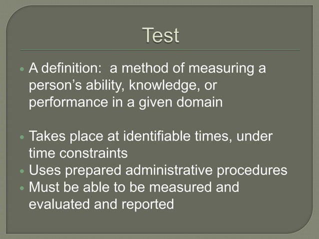 Test and Non Test Assessment | PPTX