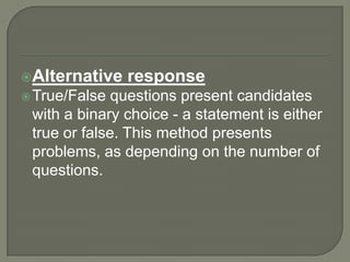 Test and Non Test Assessment | PPTX