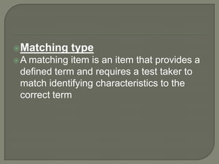 Test and Non Test Assessment | PPTX